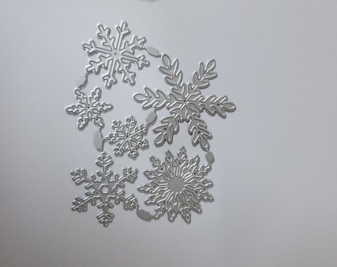 6 Pc Assorted Snowflakes Metal Cutting Die - Etsy