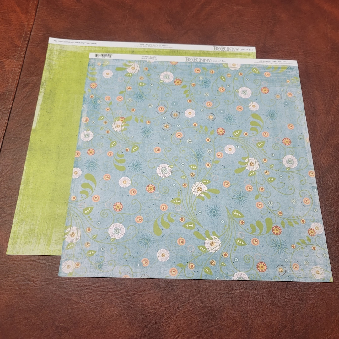 Bo Bunny 12 X 12 Organic Paper Collection Organic Laurel - Etsy