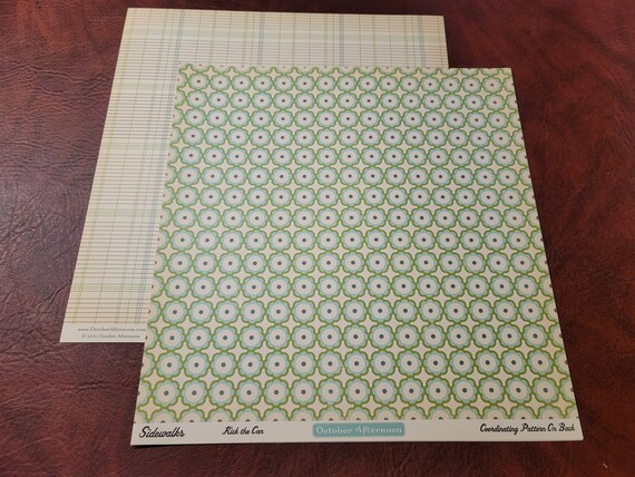 October Afternoon 12x12 Sidewalks Paper Collection Kick the - Etsy