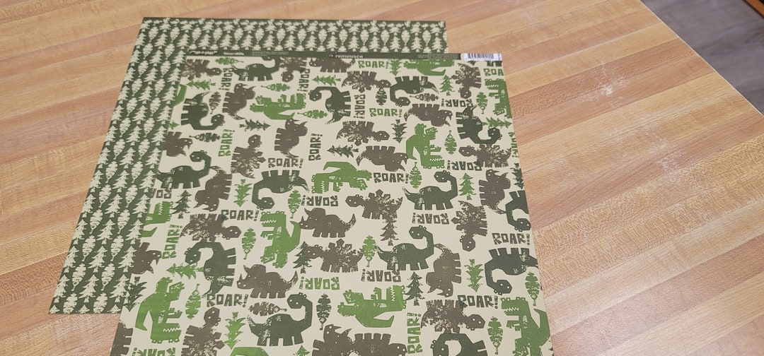 Reminisce 12 X 12 Din-o-rama Paper Collection Dino Mike - Etsy