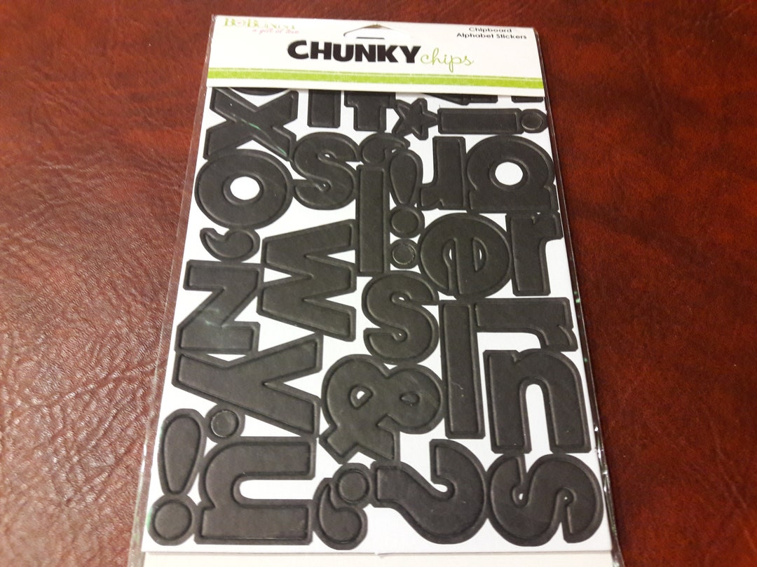 Bo Bunny Chipboard Brown Chunky Alphabet Stickers - Etsy