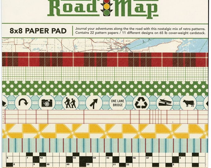 October Afternoon 8x8 Road Map Paper Pad - Etsy