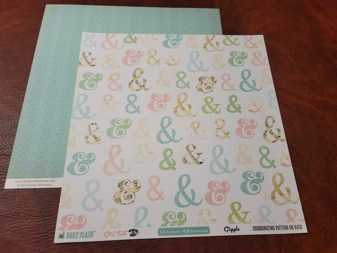 October Afternoon 12 X 12 Girl Talk Paper Collection Giggle - Etsy