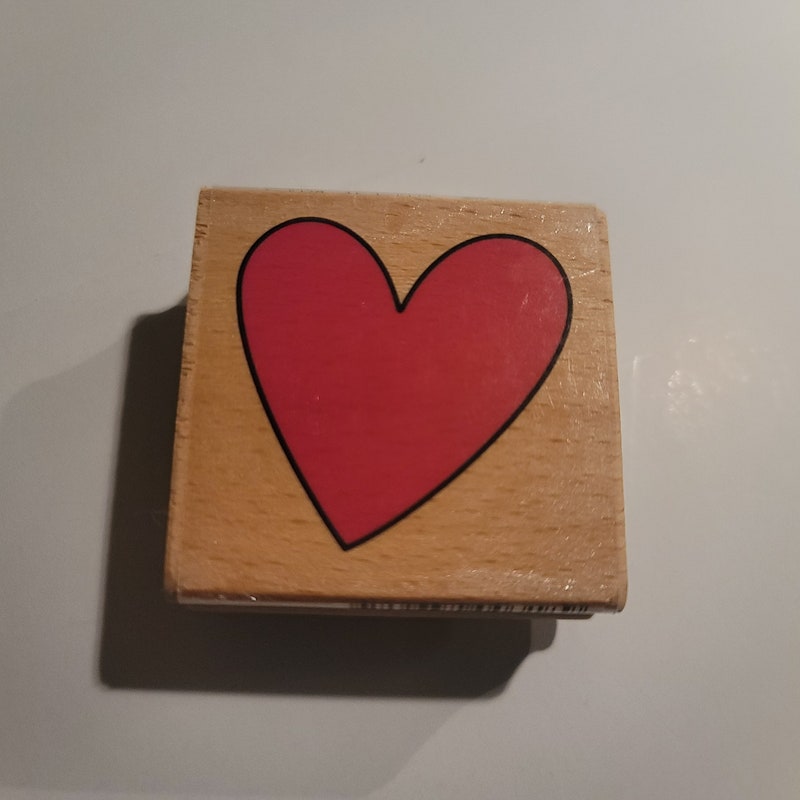 Heart Rubber Stamp - Etsy