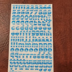 Making Memories 7/16 Chucky Wave Alphabet Stickers - Etsy