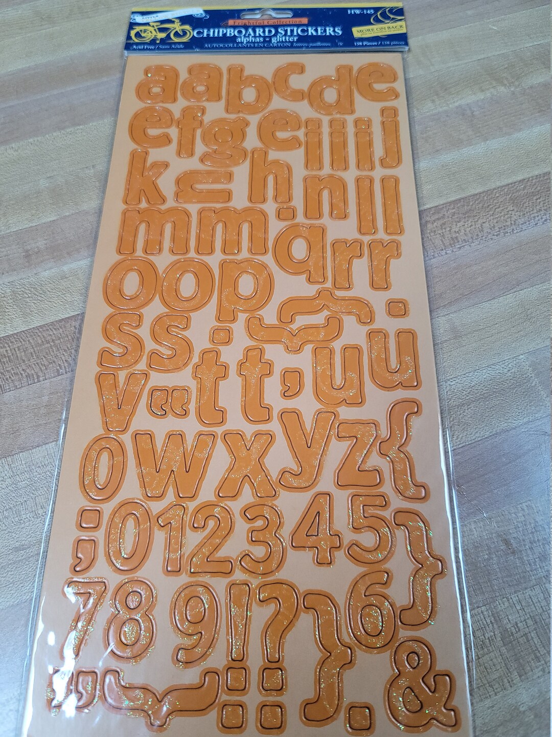 My Little Yellow Bicycle Orange Glittered Chipboard Stickers - Etsy