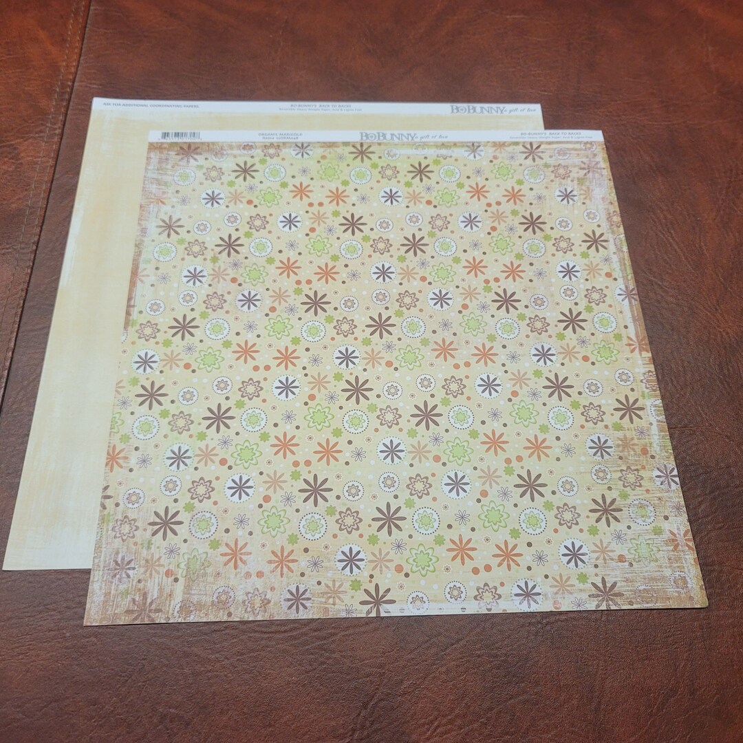 Bo Bunny 12 X 12 Organic Paper Collection Organic Marigold - Etsy