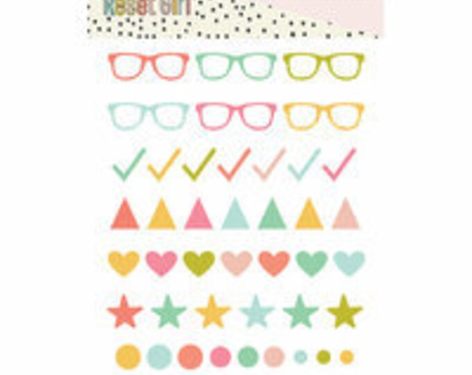 Simple Stories the Reset Girl Collection Enamel Shapes and Dots ...