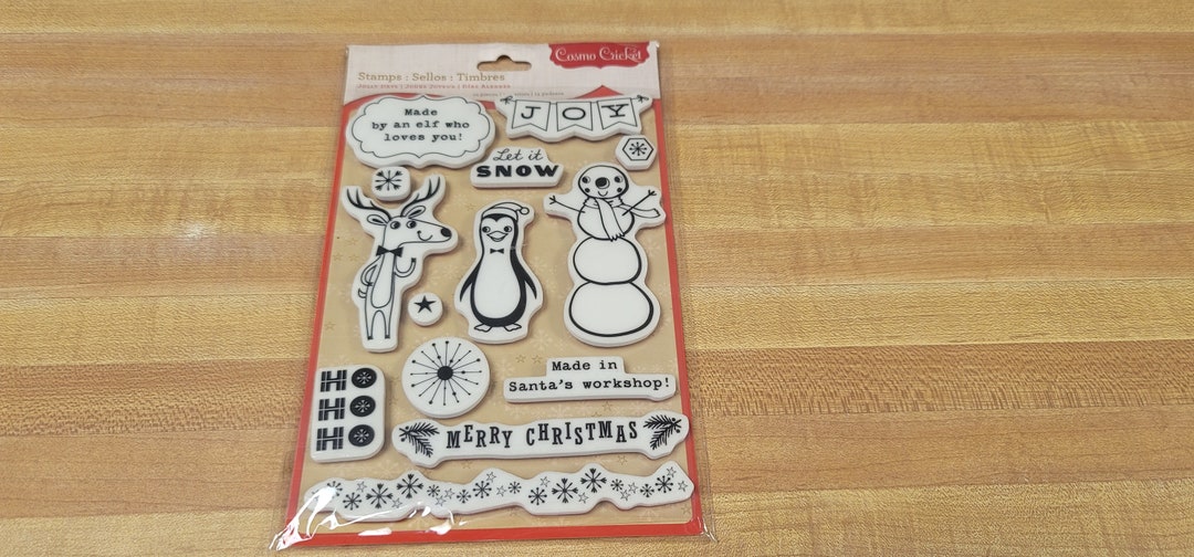 Cosmo Cricket Jolly Days Cling Christmas Rubber Stamps - Etsy