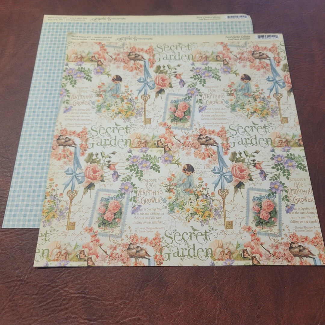 Graphic 45 12 X 12 Secret Garden Paper Collection Posy Patch - Etsy