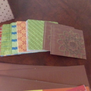 12 4x4 Chipboards Albums With 4x4 Paper Stickers Tags Ribbon & More - Etsy