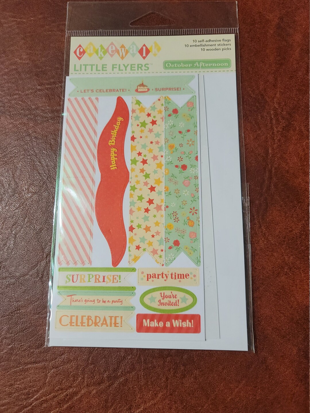 October Afternoon Cakewalk Little Flyers Embellishments - Etsy