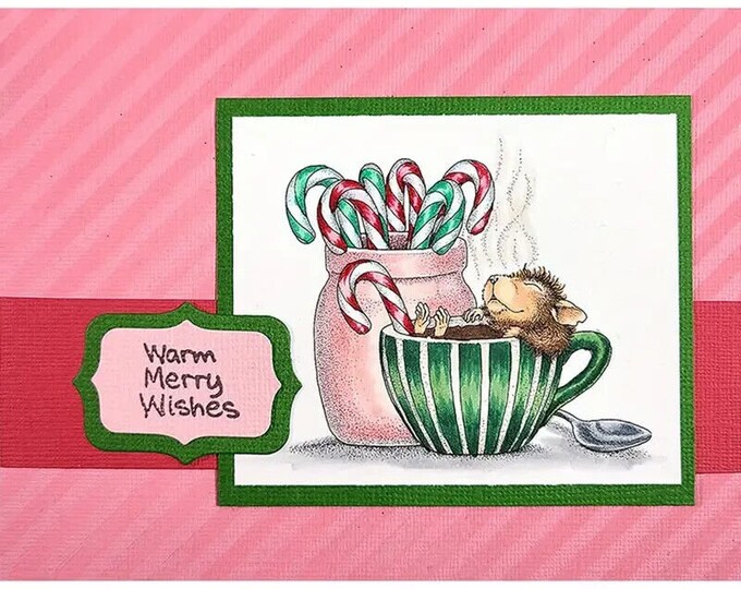 Clear Cling House Mouse Warm Cocoa Rubber Stamp - Etsy