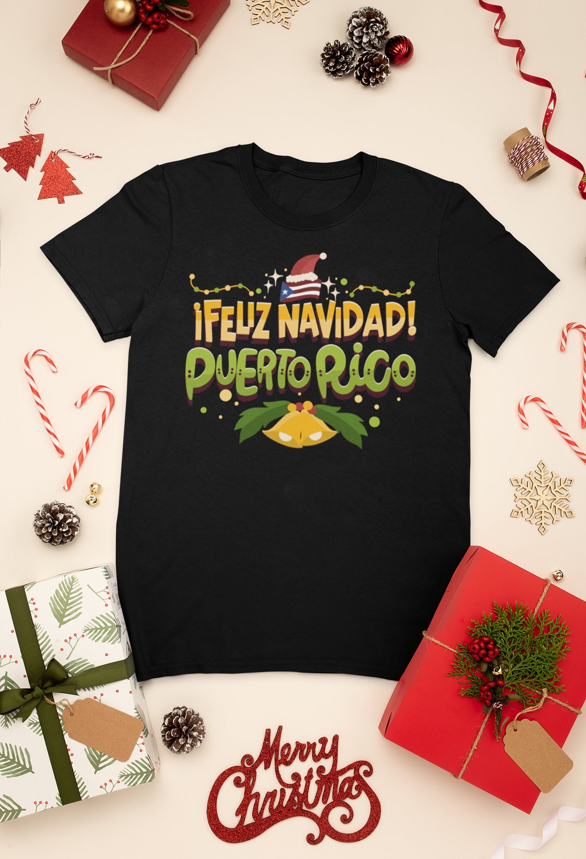 Feliz Navidad Puerto Rico Boricua Christmas Unisex T-Shirt | Etsy