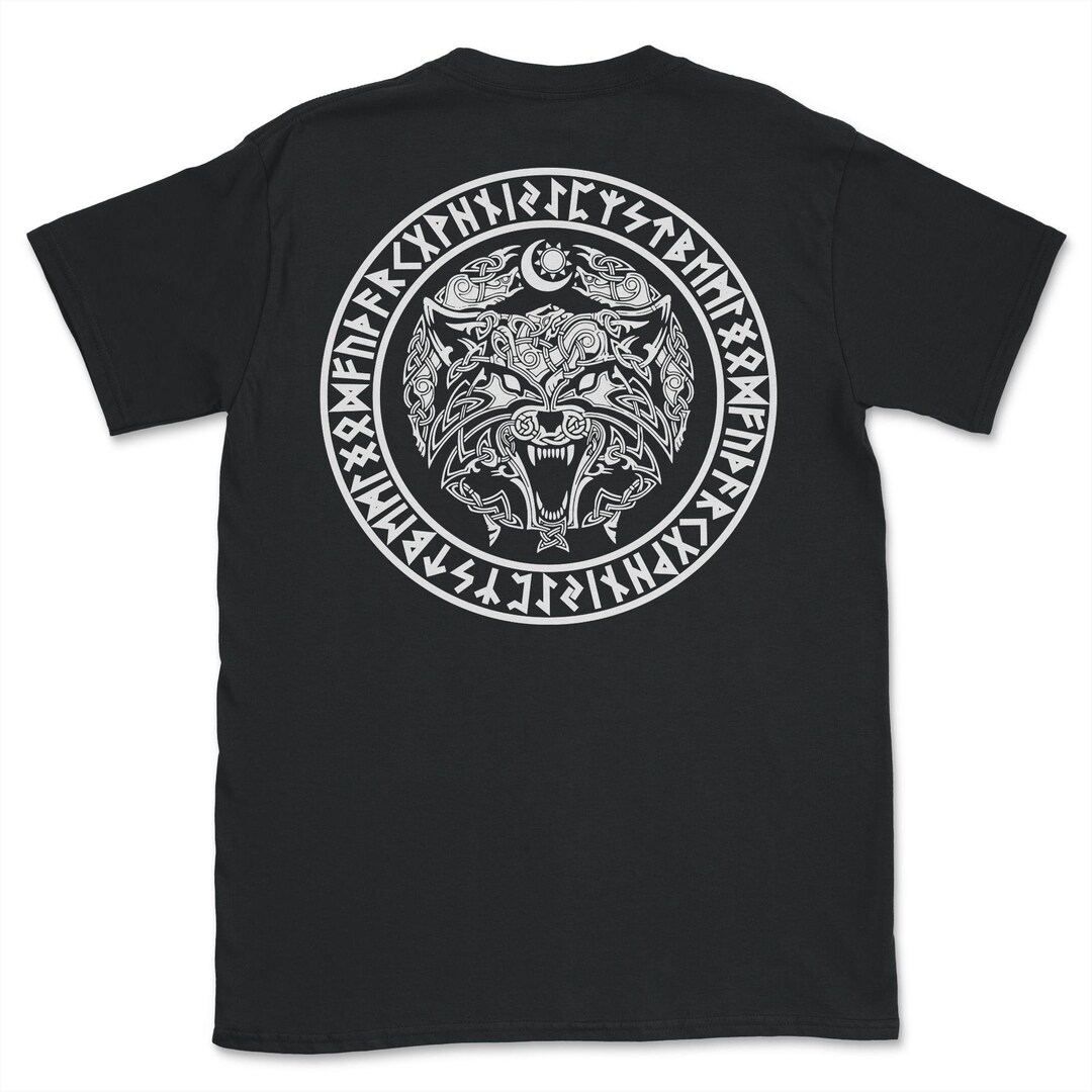 Viking Fenrir Emblem Wolf Norse Mythology Unisex BACKPRINT - Etsy