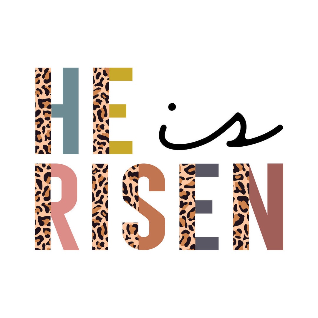 Christian DTF Sublimation Transfer Decal, Ready to Press, He is Risen ...