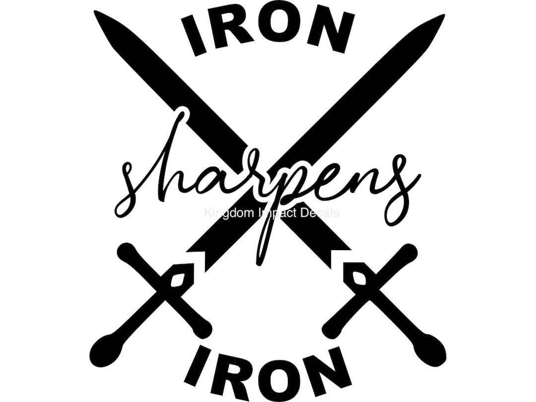 Iron Sharpens Iron Christian Iron on Vinyl Decal Transfers for T-shirts ...