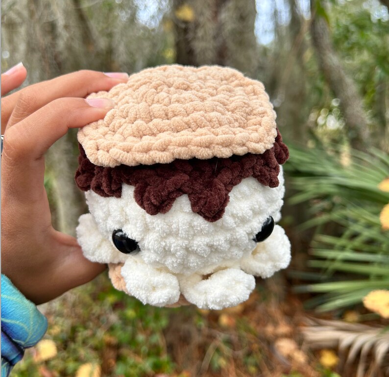 Crochet Octopus S'more, Food-themed Stuffed Animal || READY TO SHIP ...