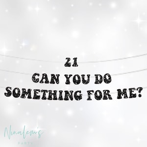 21st Birthday Decorations, 21 Can You Do Something for Me Retro Banner ...
