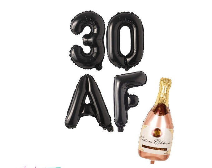 Not Me Turning 30 Letter Balloon Kit 30th Birthday Party Decorations ...