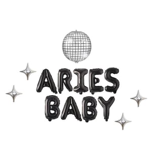 21st Birthday Decorations, Aries Baby Balloon Banner, Birthday Banner ...