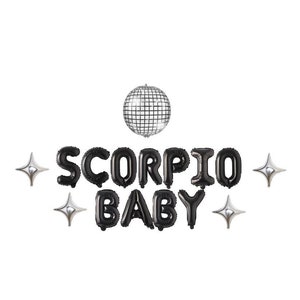 21st Birthday Decorations, Scorpio Baby Balloon Banner, Birthday Banner ...