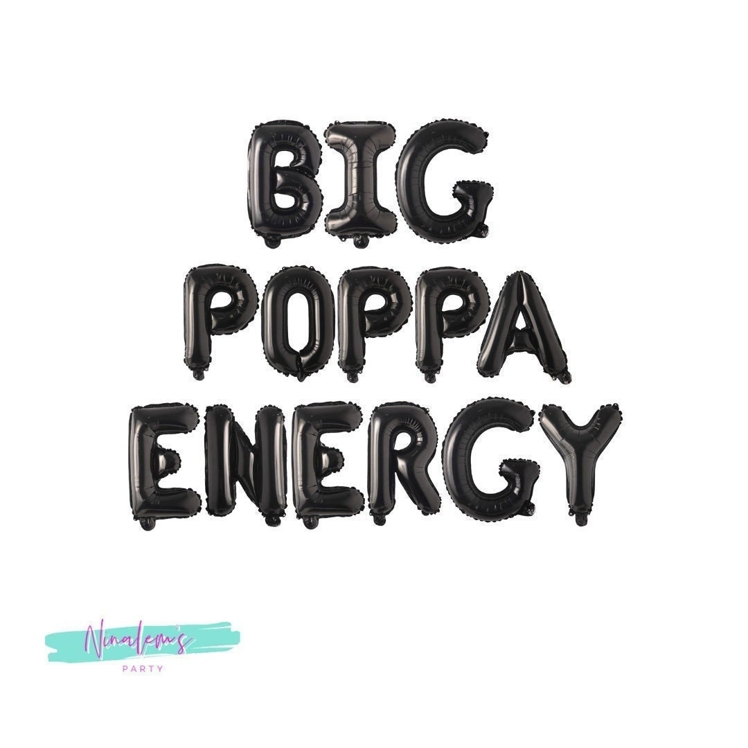 Fathers Day Decorations, Big Poppa Energy Balloon Banner, Fathers Day ...