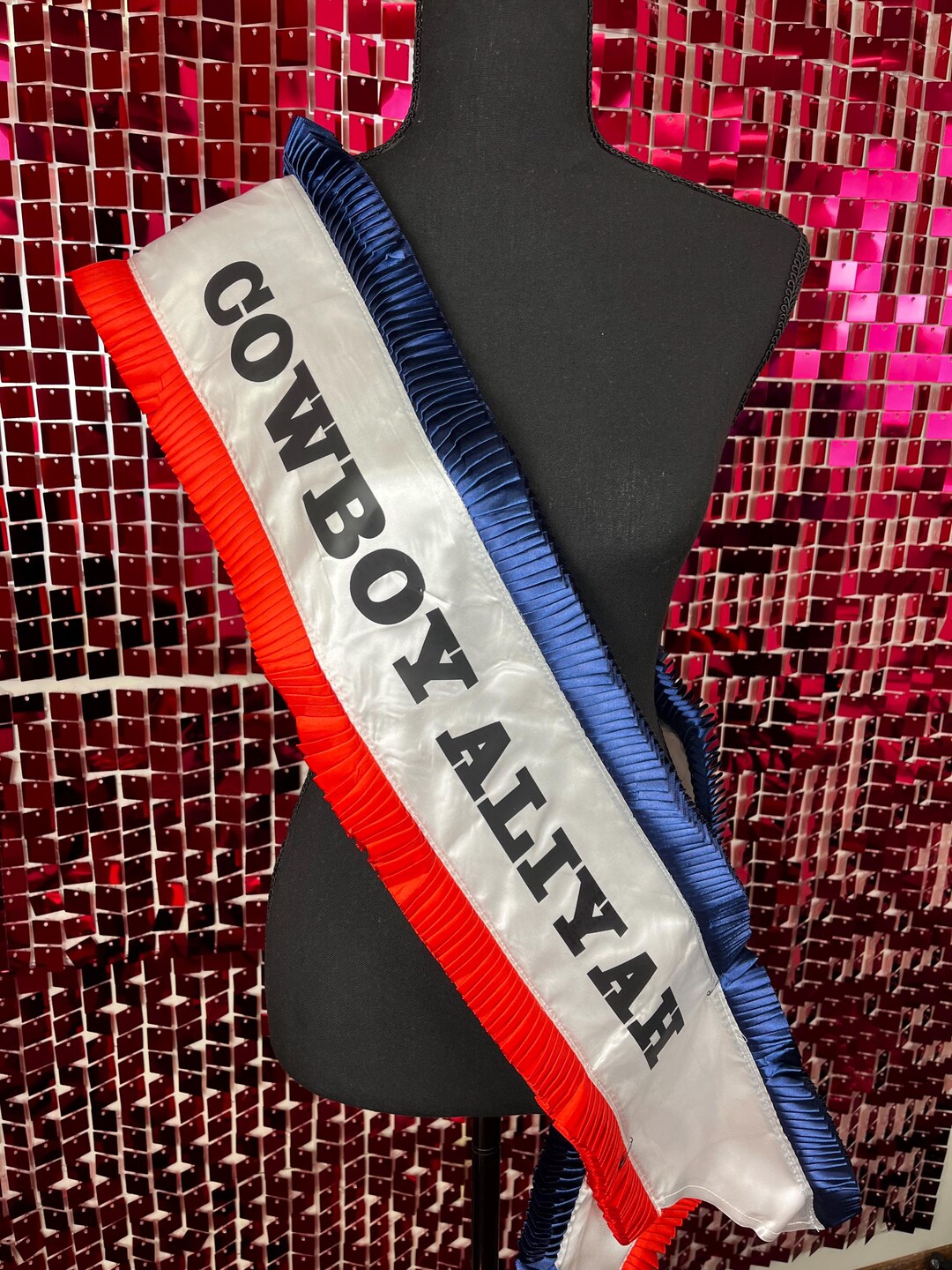 Cowboy Sash, Cowboy Kamala Sash, Red White and Blue Sash, Bride Sash ...