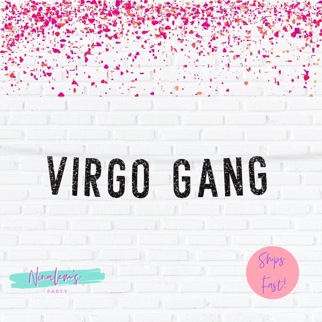 Birthday Banner, Virgo Gang Birthday Decor, Birthday Party Decorations ...