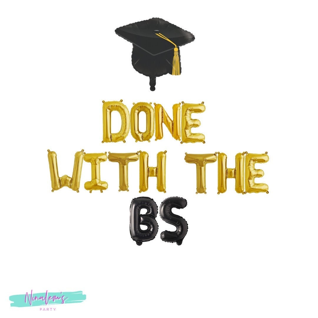 College Graduation Decorations Done With the BS Balloon - Etsy