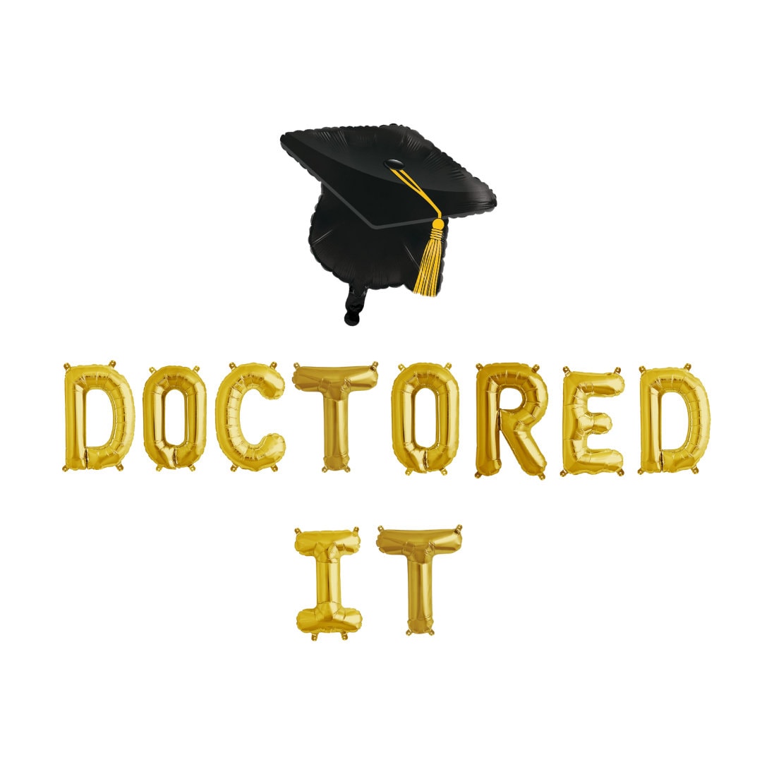 PHD Graduation Banner Doctorate Graduation Sign | PHD Degree Grad Party ...