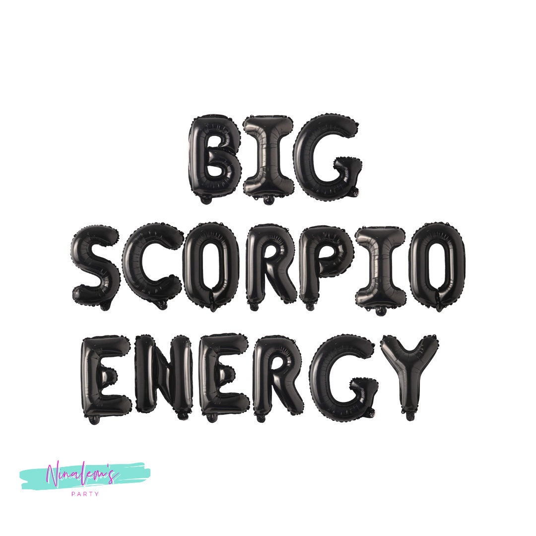 21st Birthday Decorations, Big Scorpio Energy Balloon Banner, Birthday ...