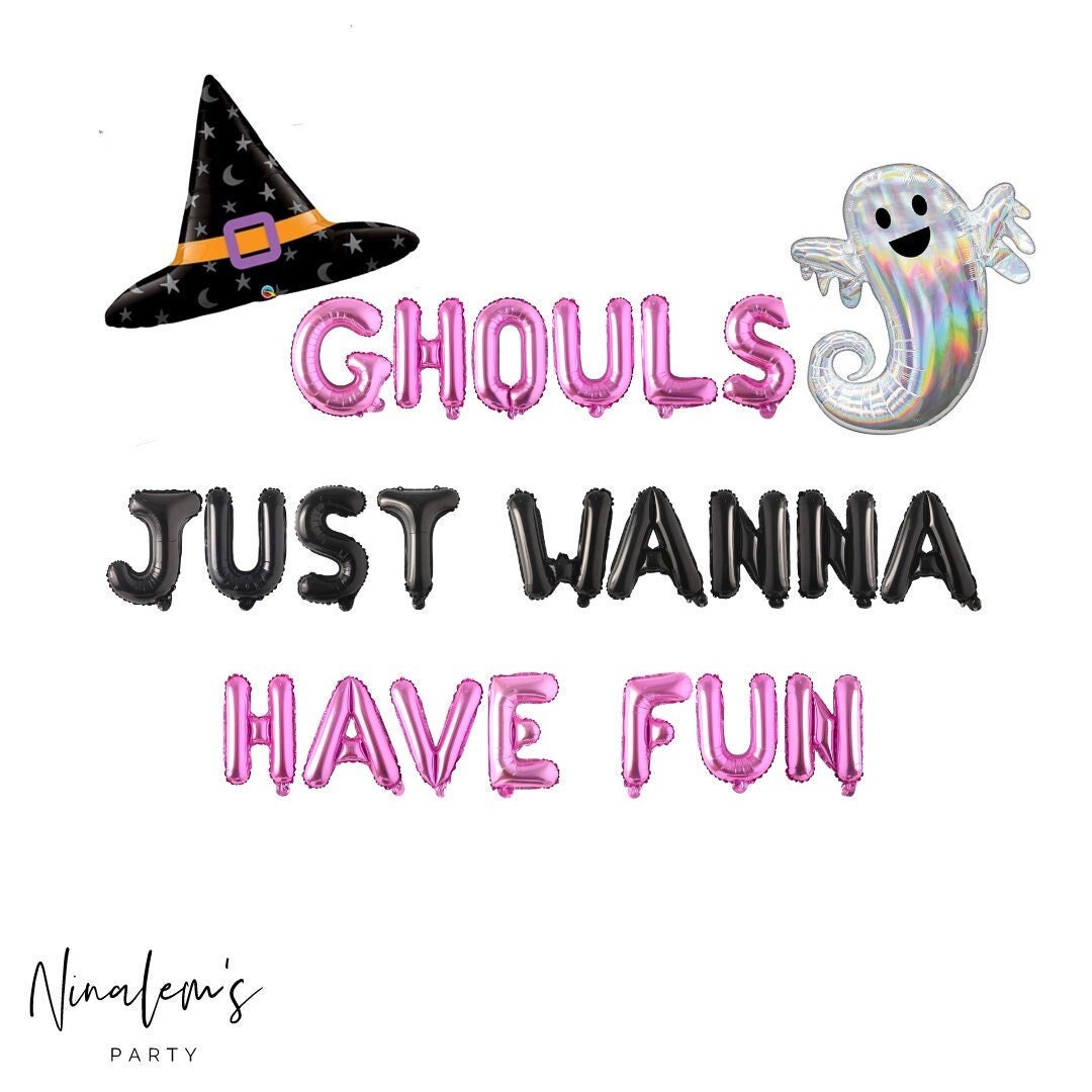 Halloween Decorations, Ghouls Just Wanna Have Fun Balloon Banner ...