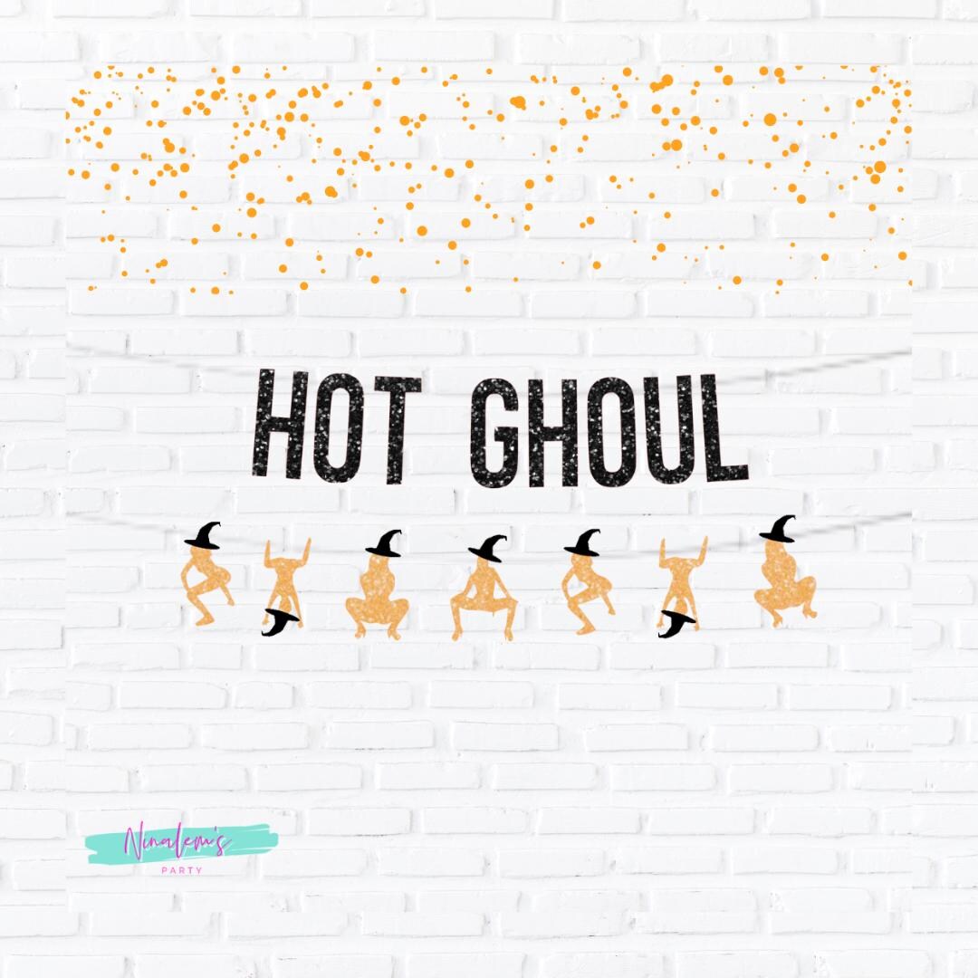 Halloween Decorations, Hot Ghoul Banner, Halloween Sign, Halloween Hen ...