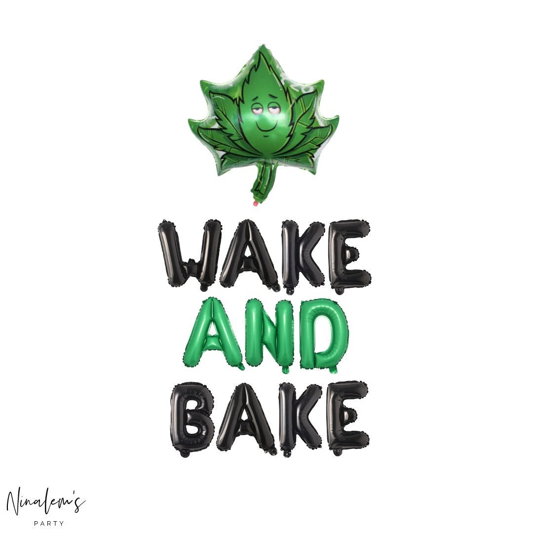 420 Party Decorations, Wake and Bake Balloon Banner, 420 Balloons ...