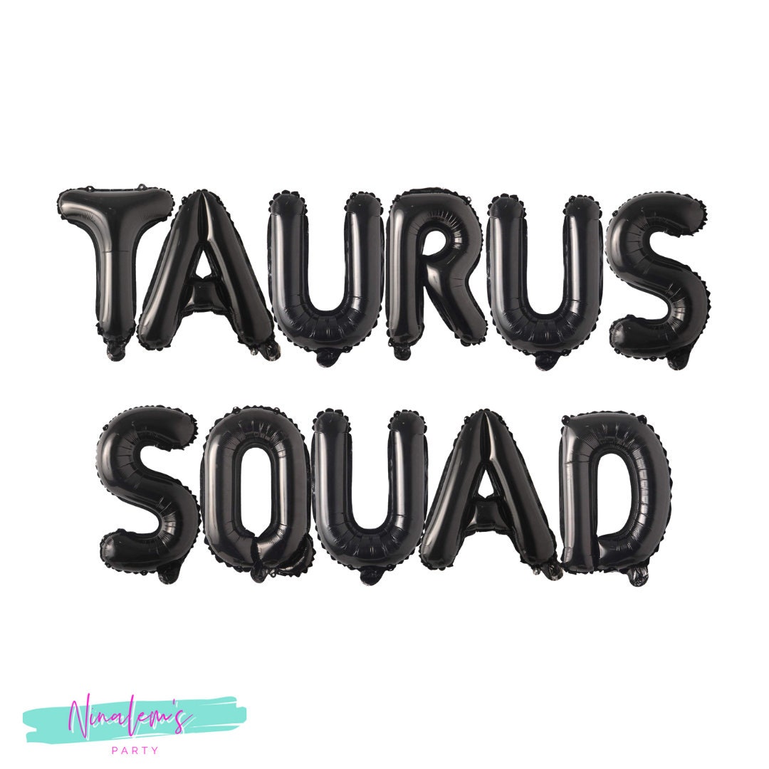 21st Birthday Decorations Taurus Squad Balloon Banner - Etsy