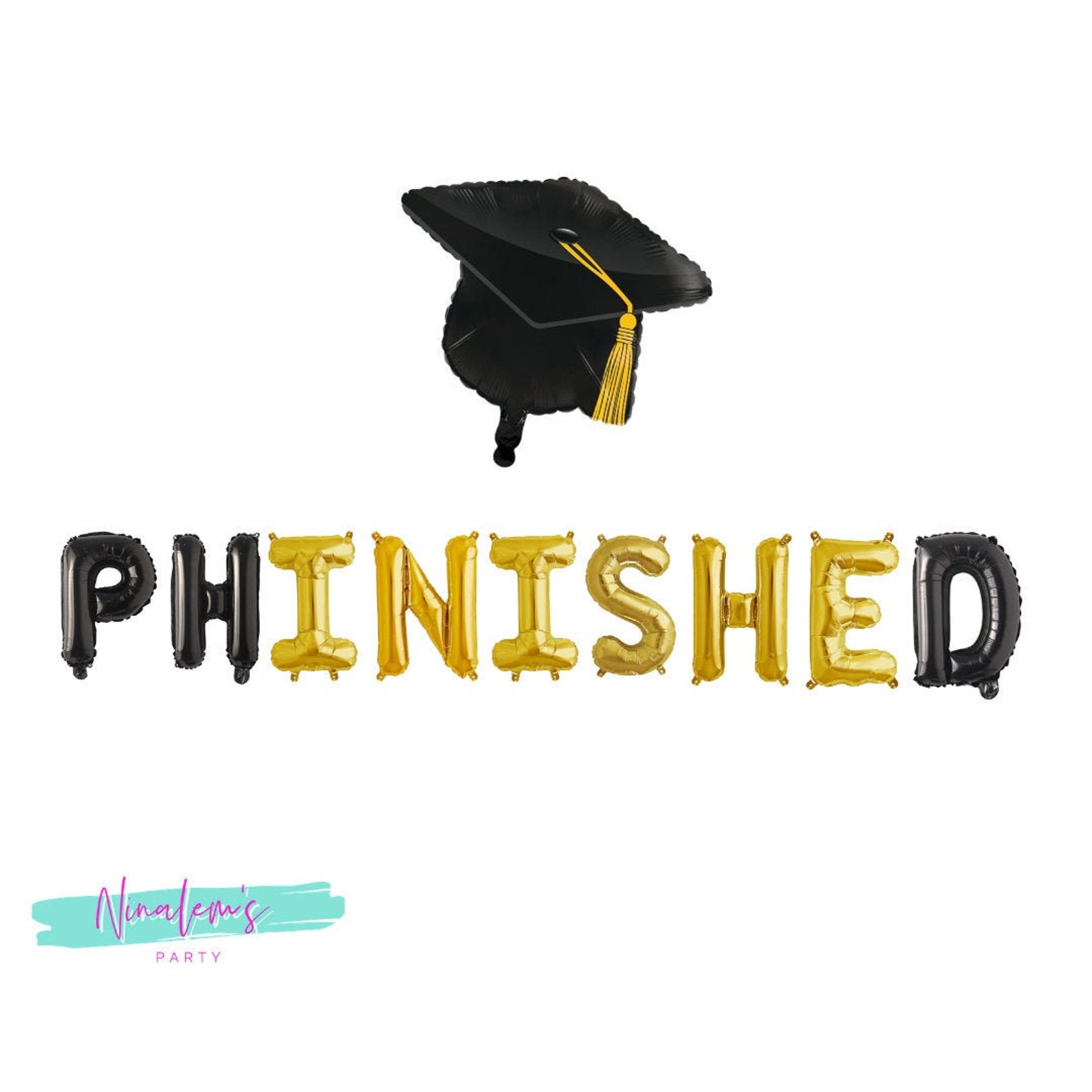PHD Graduation Banner Doctorate Graduation Sign | PHD Degree Grad Party ...