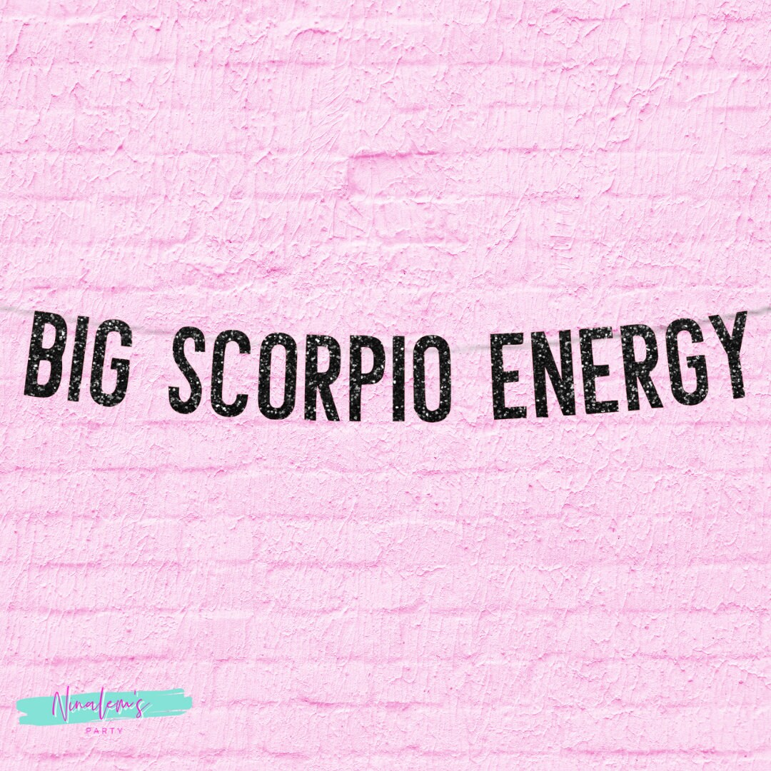 21st Birthday Decorations, Big Scorpio Energy Banner, Birthday Banner ...