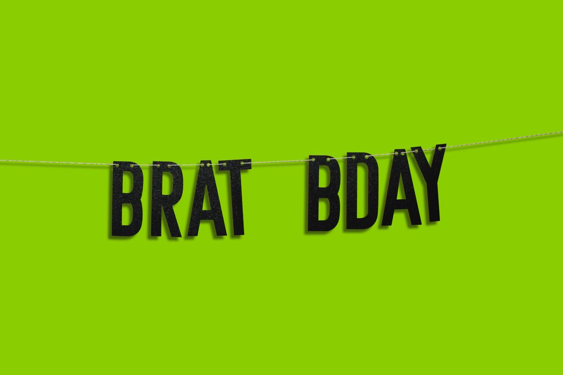 Brat Decorations, Brat Bday Banner, Brat Birthday Decorations, Brat ...
