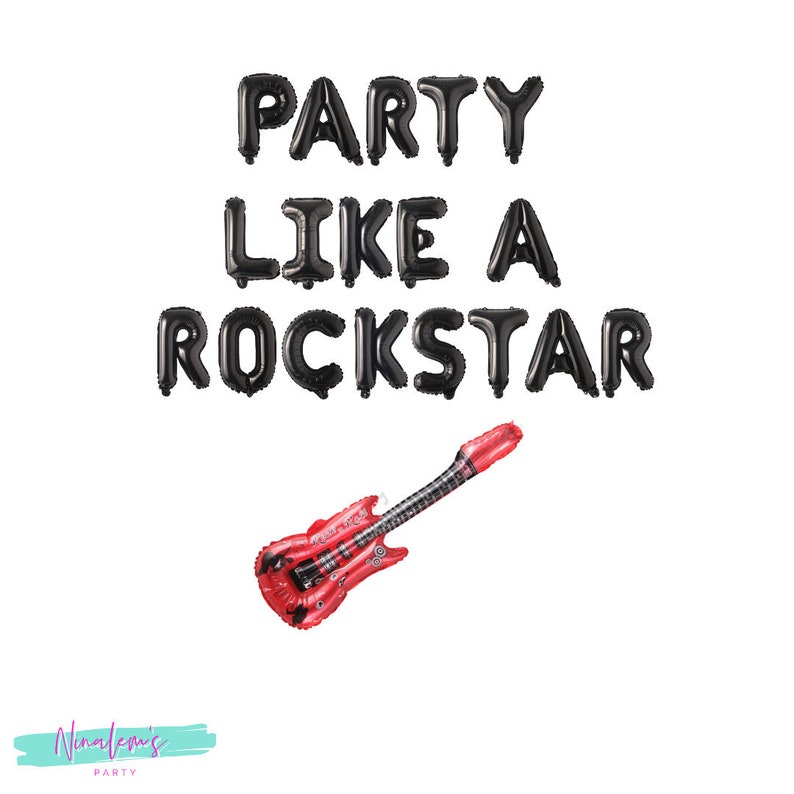 Party Like A Rockstar Balloon Banner Music Theme Party - Etsy