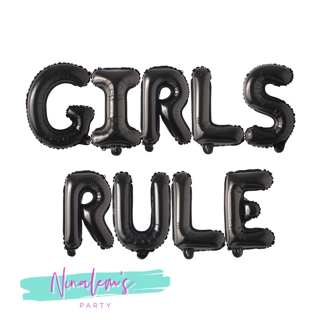 Girls Rule Balloon Banner Feminist Gift Girl Power Gift - Etsy
