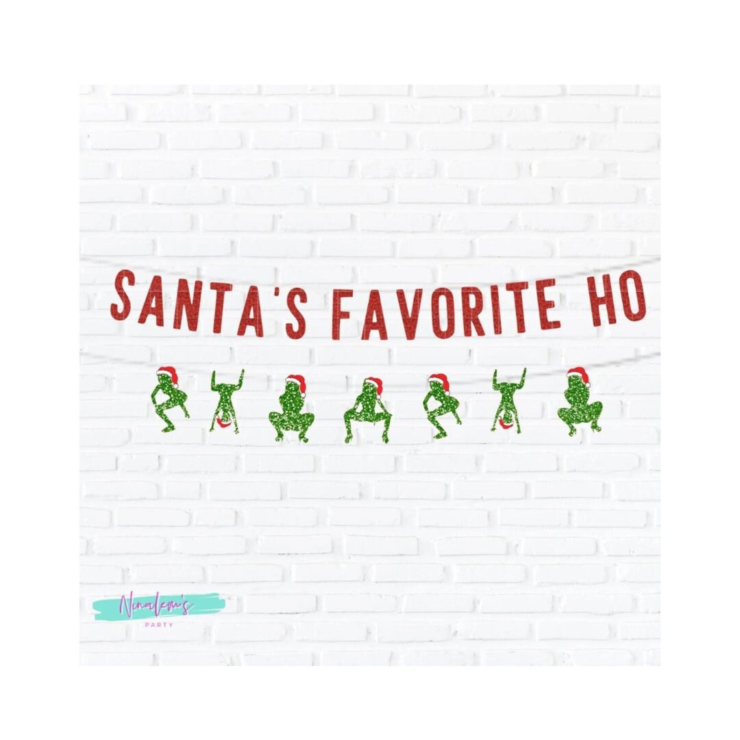 Funny Christmas Decorations, Santa's Favorite Ho Banner, Funny ...