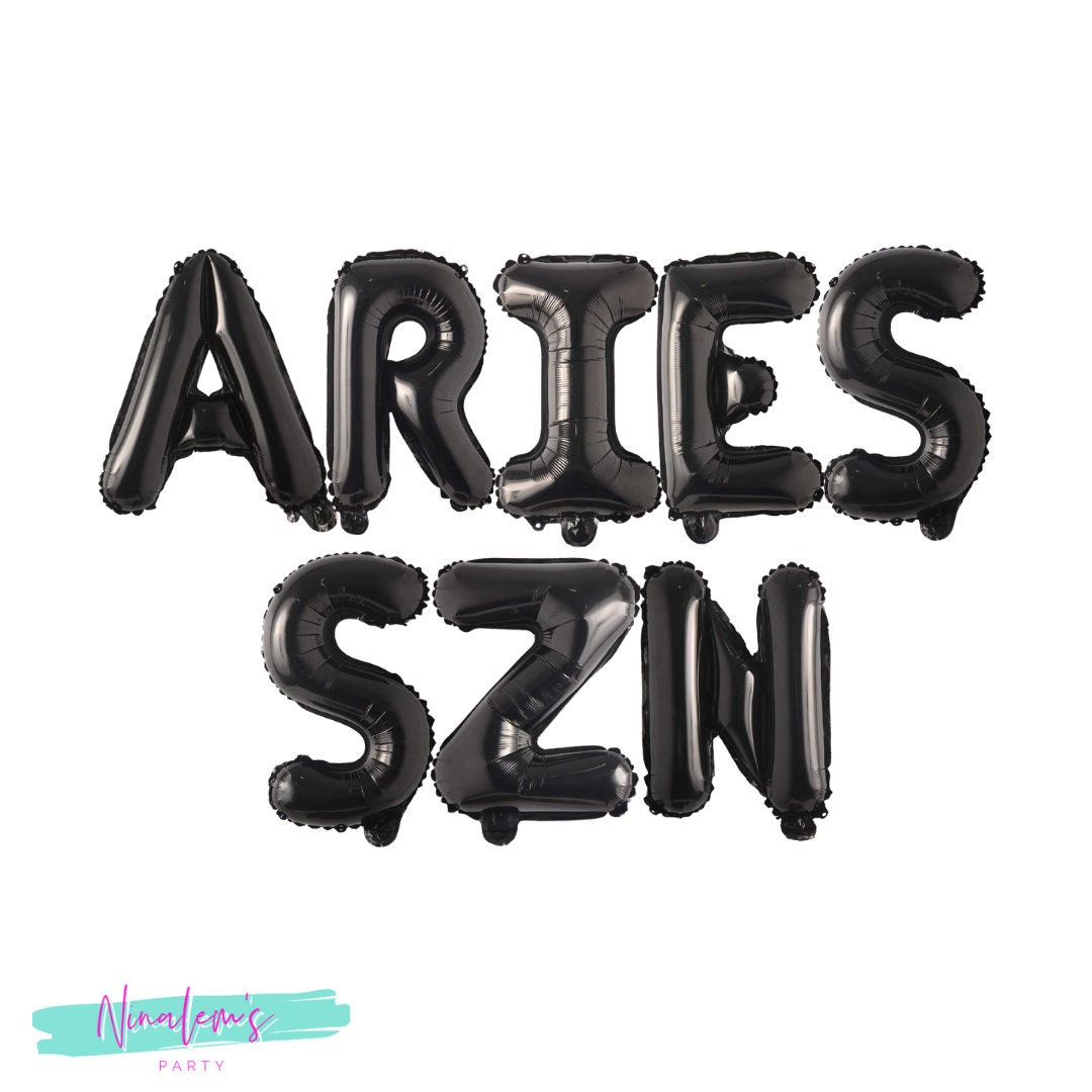 21st Birthday Decorations, Aries Season Balloon Banner, Birthday Banner ...