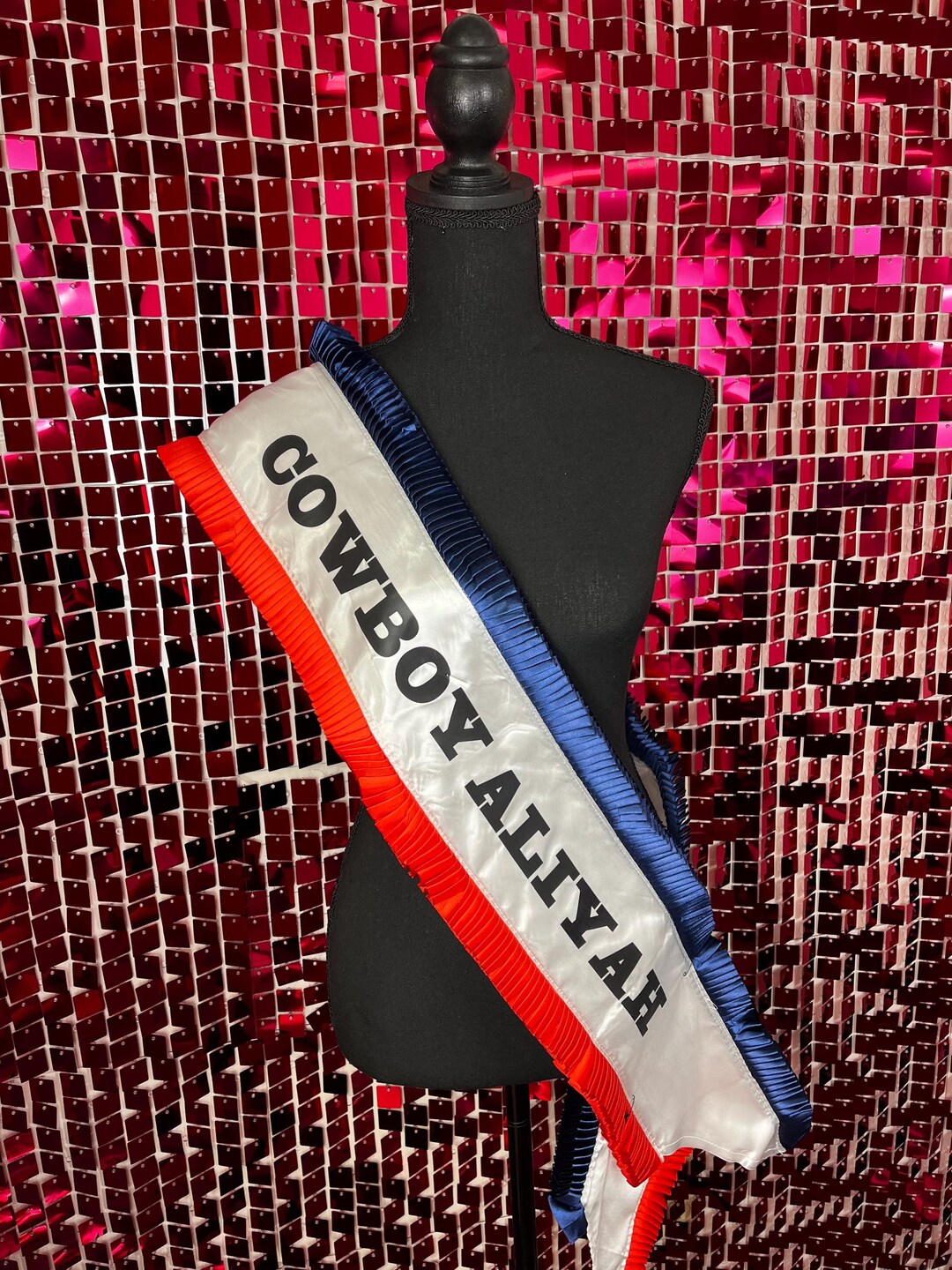 Cowboy Sash, Cowboy Kamala Sash, Red White and Blue Sash, Bride Sash ...