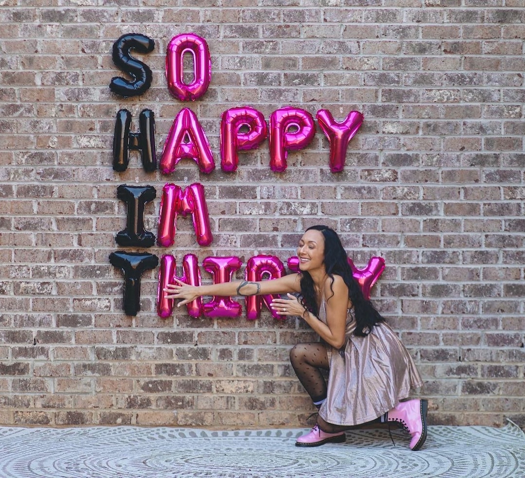 So Happy Im Thirty Balloons, I'm Thirty, 30th Birthday Balloons, 30th ...