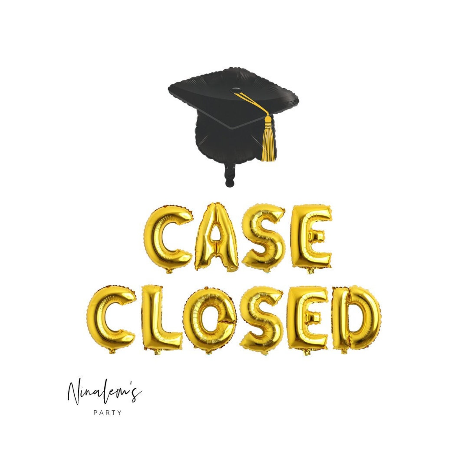 Law School Graduation Party Decorations, Case Closed Balloon Banner ...