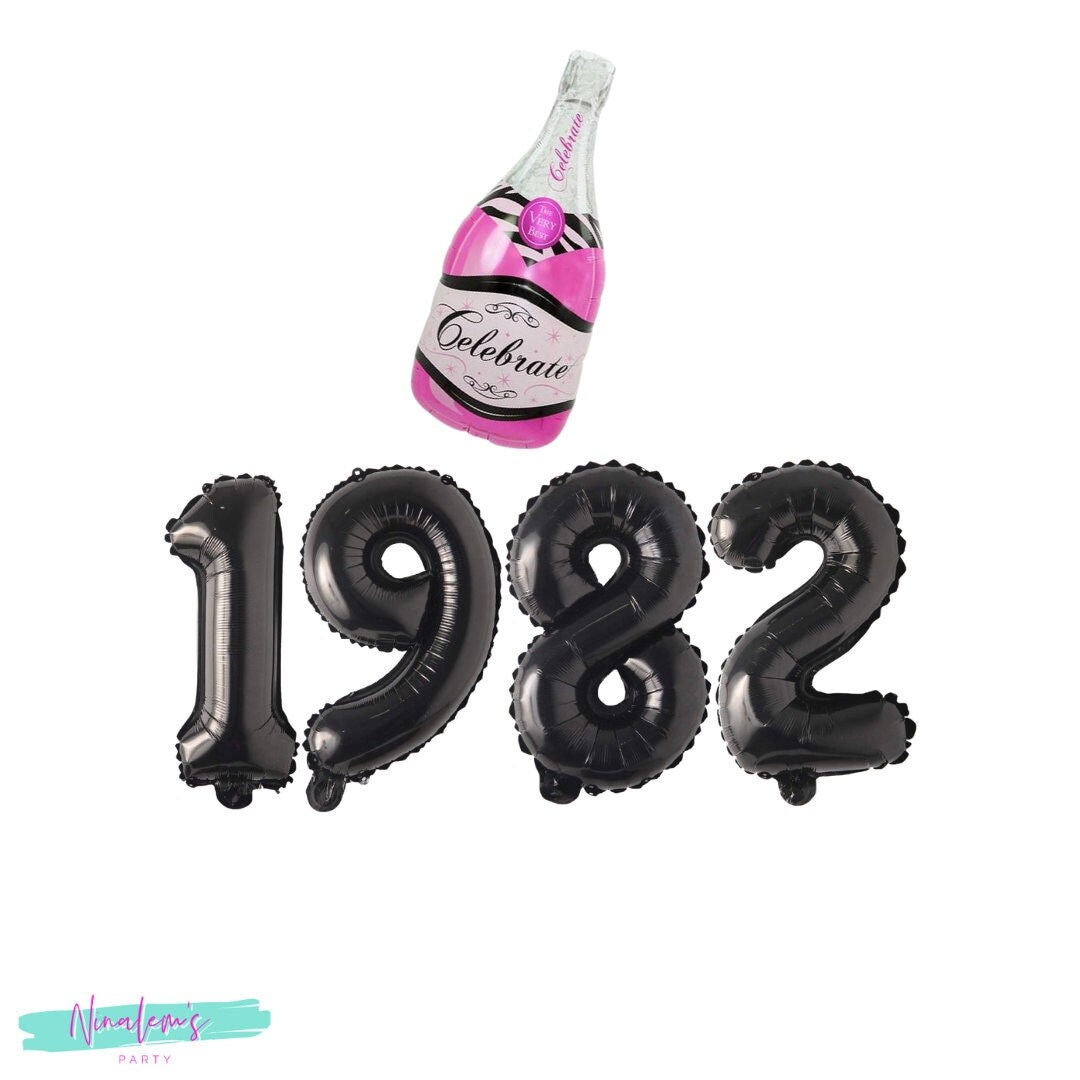 40th Birthday Decorations, 1982 Balloon Banner, 40th Birthday Party ...