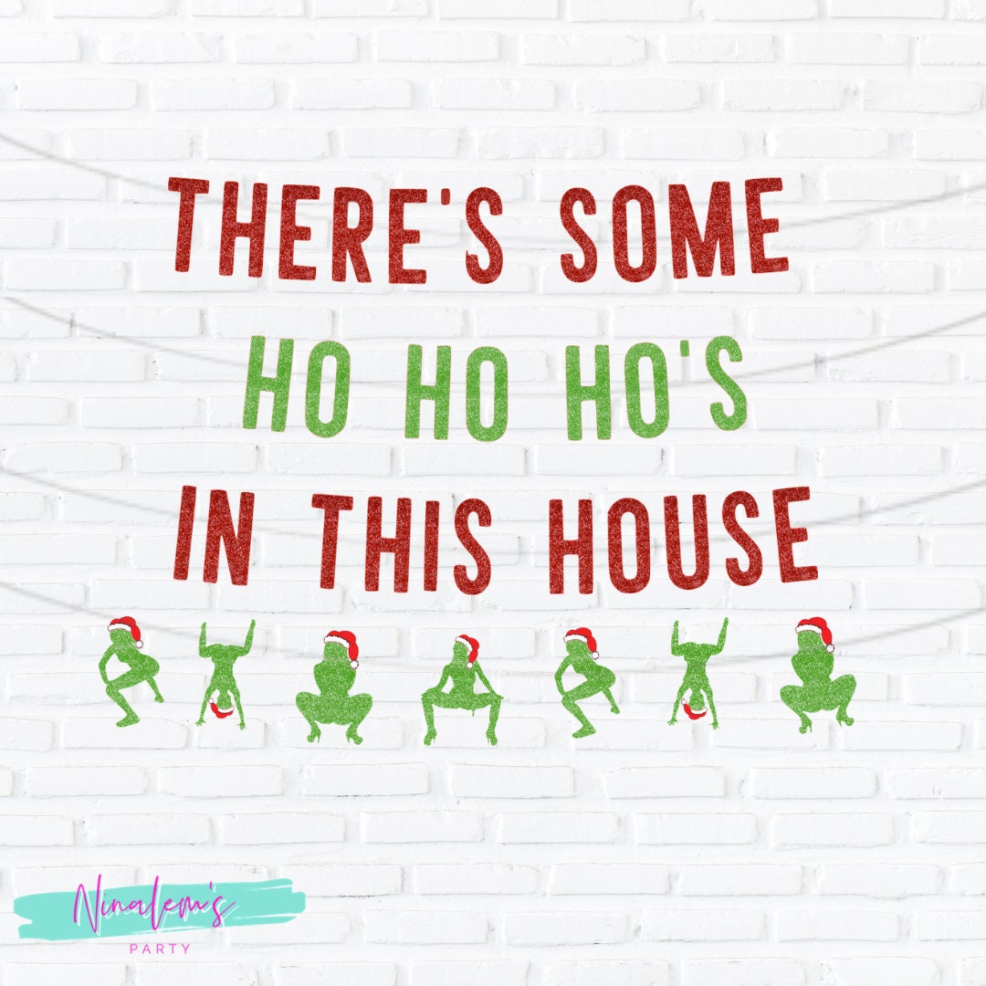 There's Some Ho Ho's Ho's in This House Banner, Funny Christmas ...