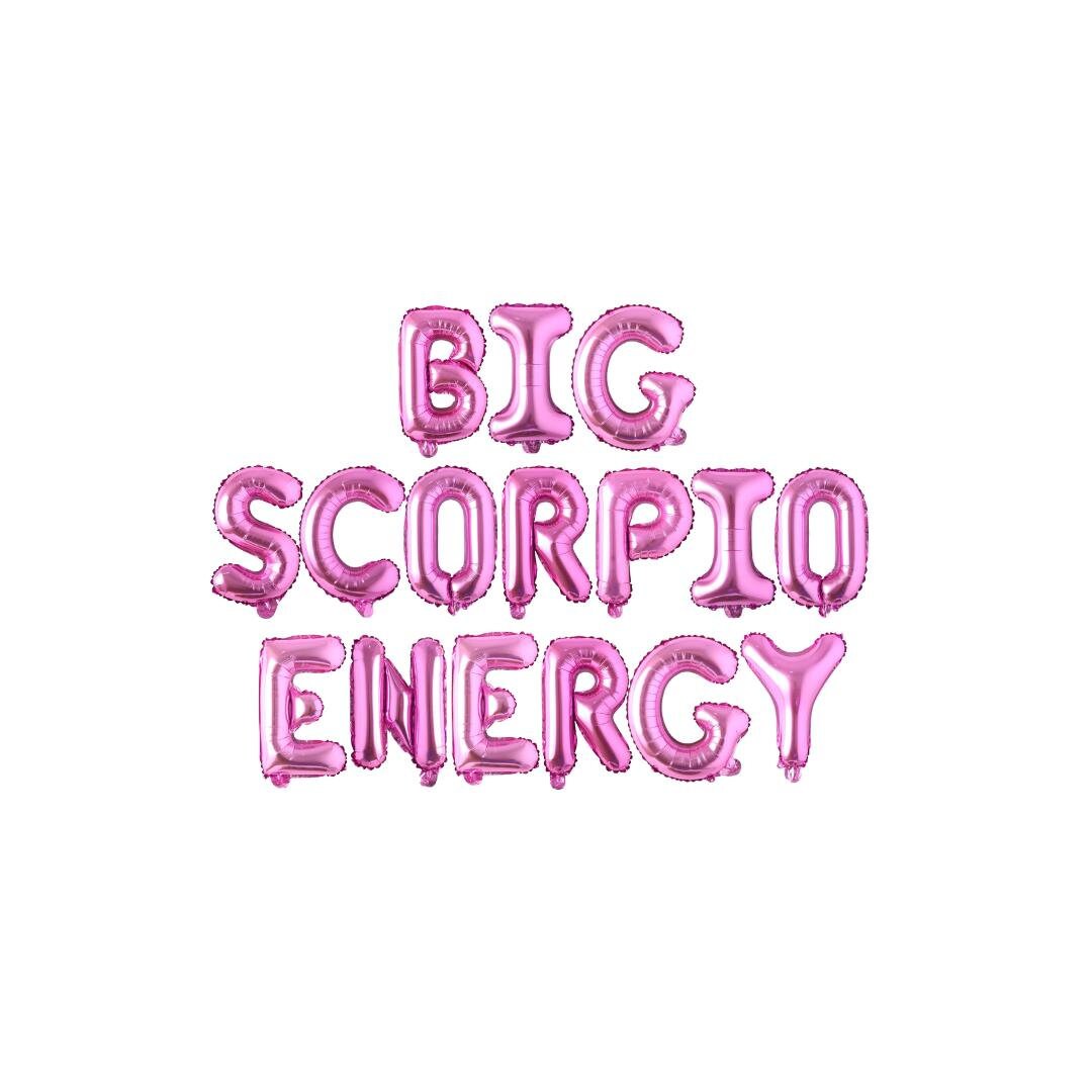 Birthday Decorations, Big Scorpio Energy Balloon Banner, Birthday ...