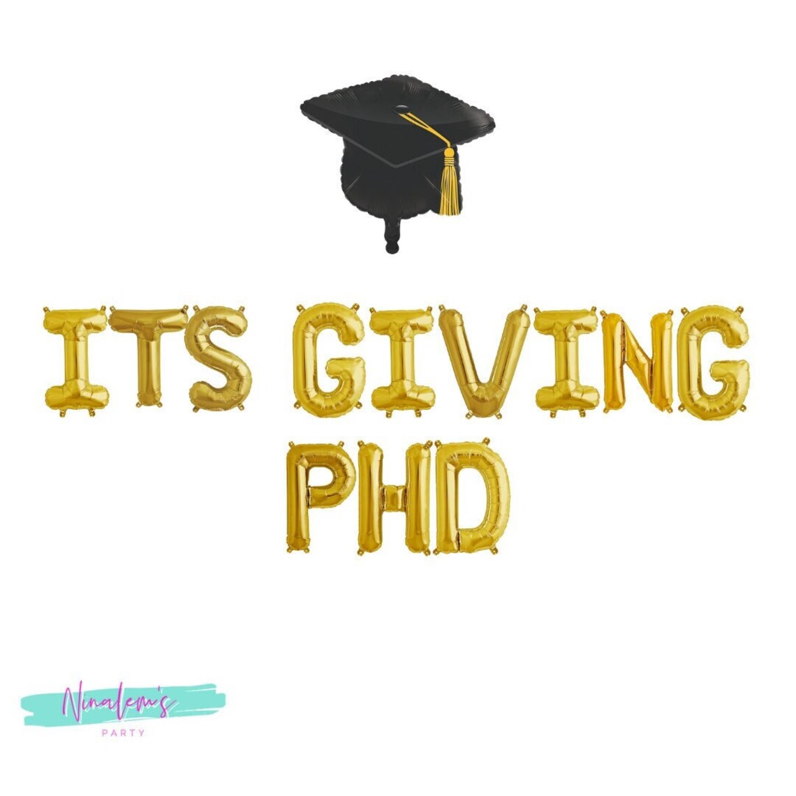 PHD Graduation Banner, Its Giving PHD, Doctorate Graduation Sign, PHD ...
